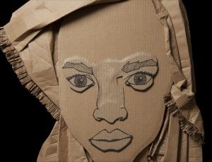 Low-Relief Cardboard Faces | Eller's Artists