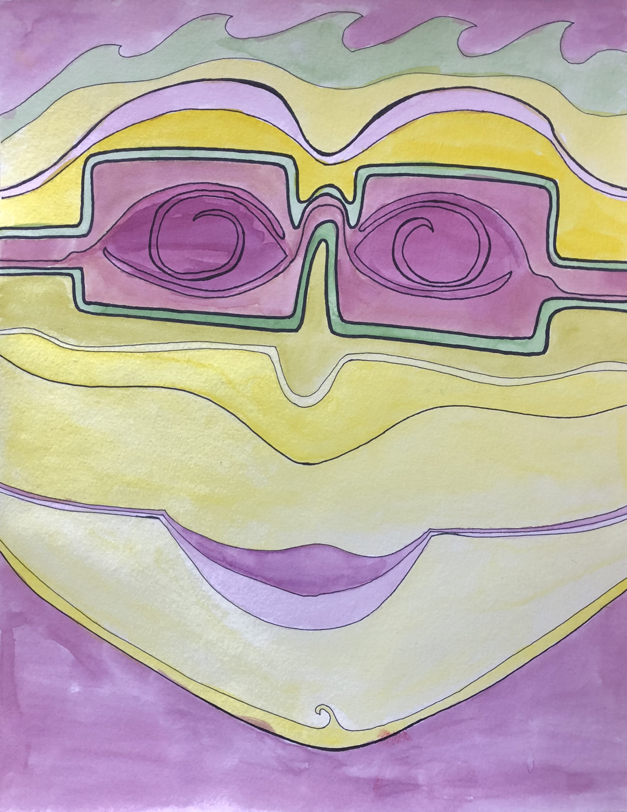 SKBK contour line face c 2021 Julie | Eller's Artists